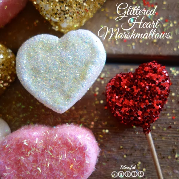 BLISSFUL ROOTS: DIY Glittered Heart Marshmallows (@twelveOeight}