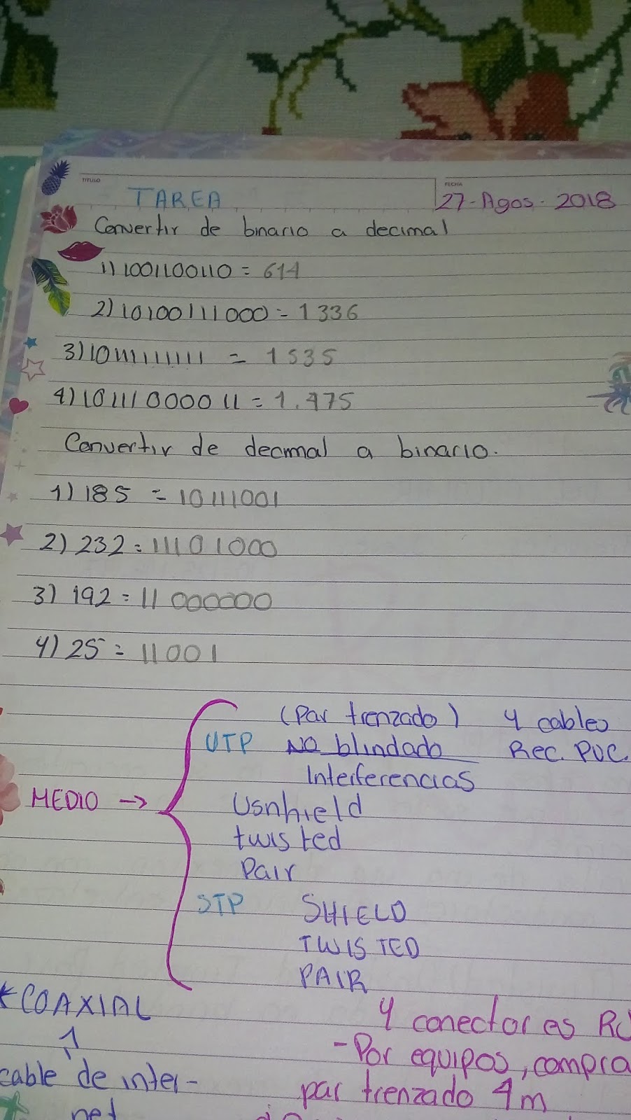 Ejercicios De Binario A Decimal Y De Decimal A Binario ejercicios-de-binario-a-decimal-y-de-decimal-a-binario