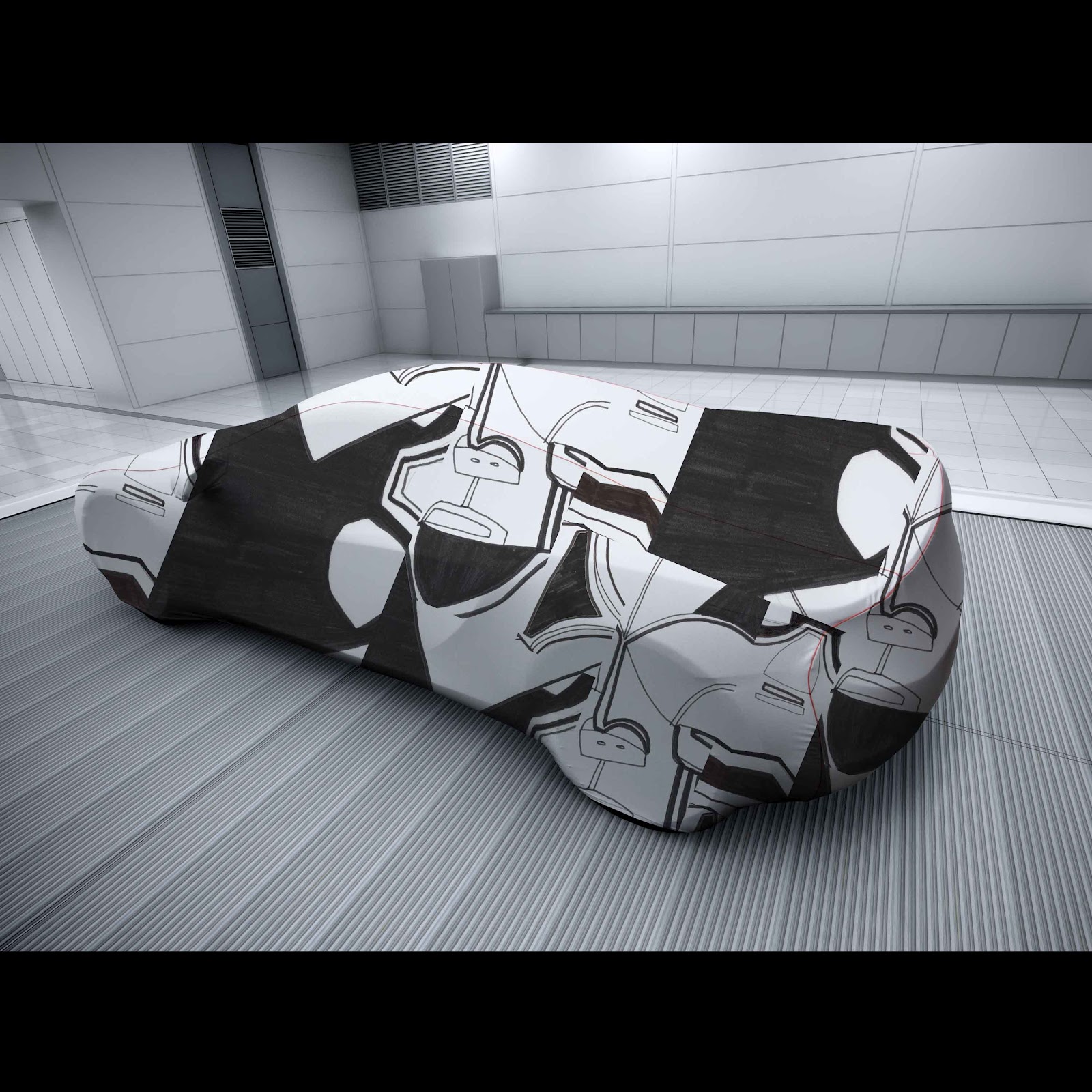 Tangerine Triangles: Creative car covers.