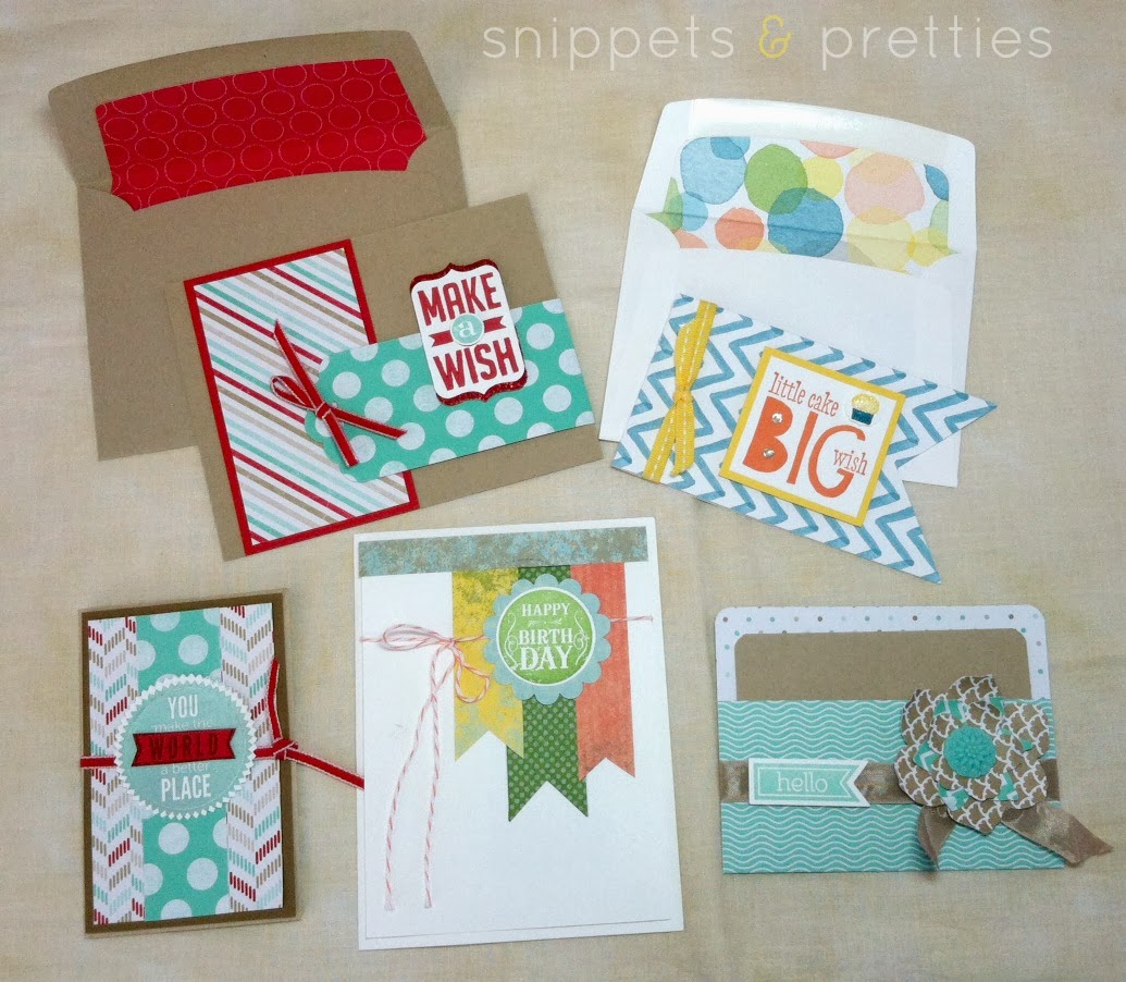 Snippets and Pretties: Perfect Pennants note cards