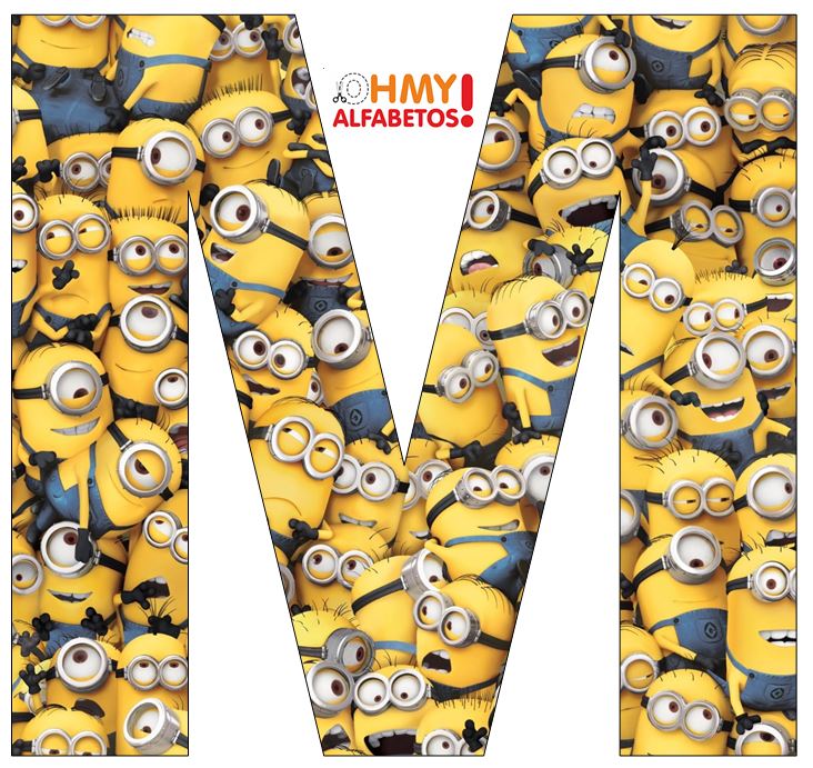Divertido Alfabeto de los Minions para Descargar Gratis. - Oh my Alfabetos!