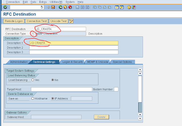 SAP TECH: Creation and Calling an RFC function module from one system to another ( Ex : Addition )
