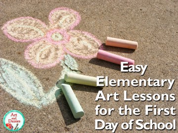 Art and Daisies: Easy Elementary Art Lessons for the First Day of School