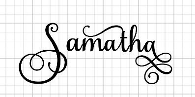 Using the Samantha Font In Cricut Design Space