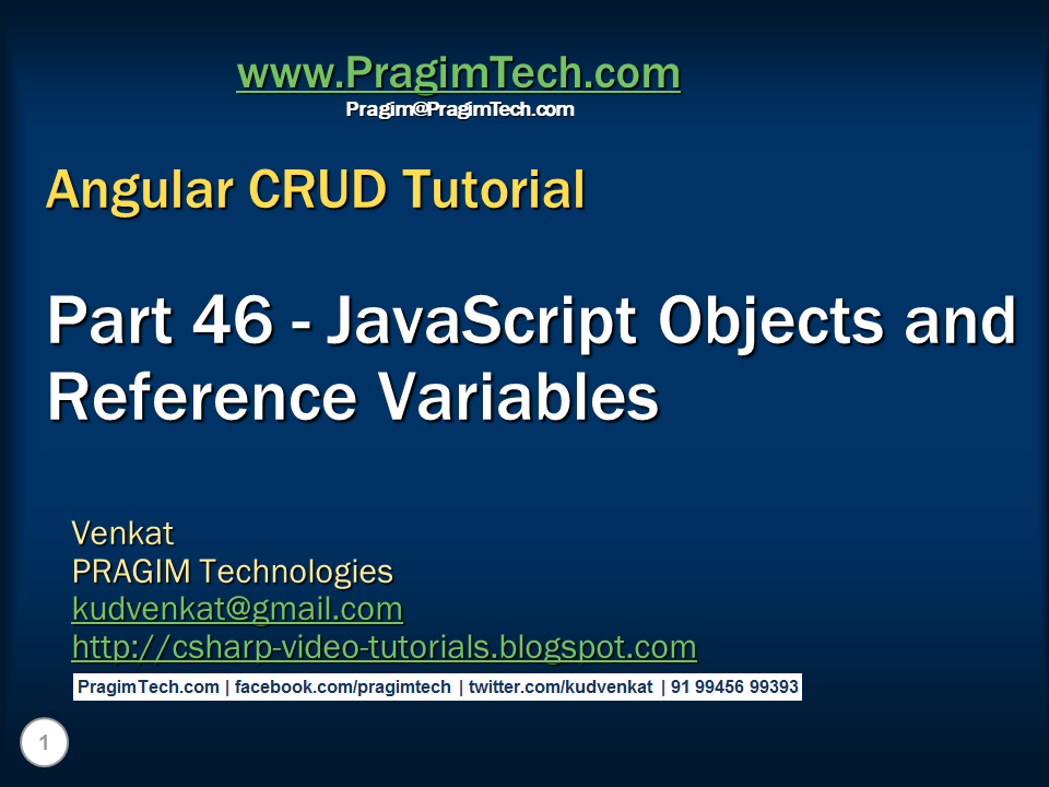 Sql Server Net And C Video Tutorial Javascript Objects And Reference Variables Slides 4948