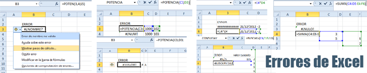 TU BLOG DE OFIMÁTICA.: ERRORES DE EXCEL EN CELDAS.