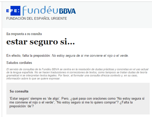 SIGNO: ¿"No estoy seguro de si..." o "No estoy seguro si..."?
