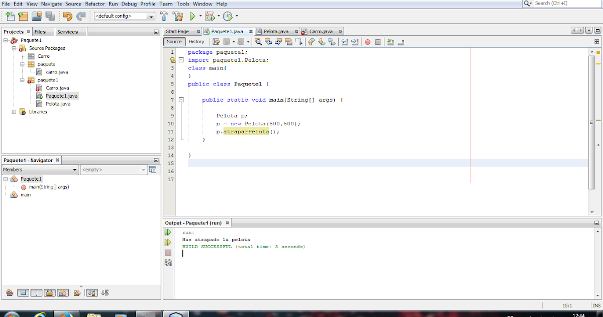 Desarolla Software Utilizando Programacion Orientada a Objetos-3°A- AACH : Ejercicios de Pelota ...