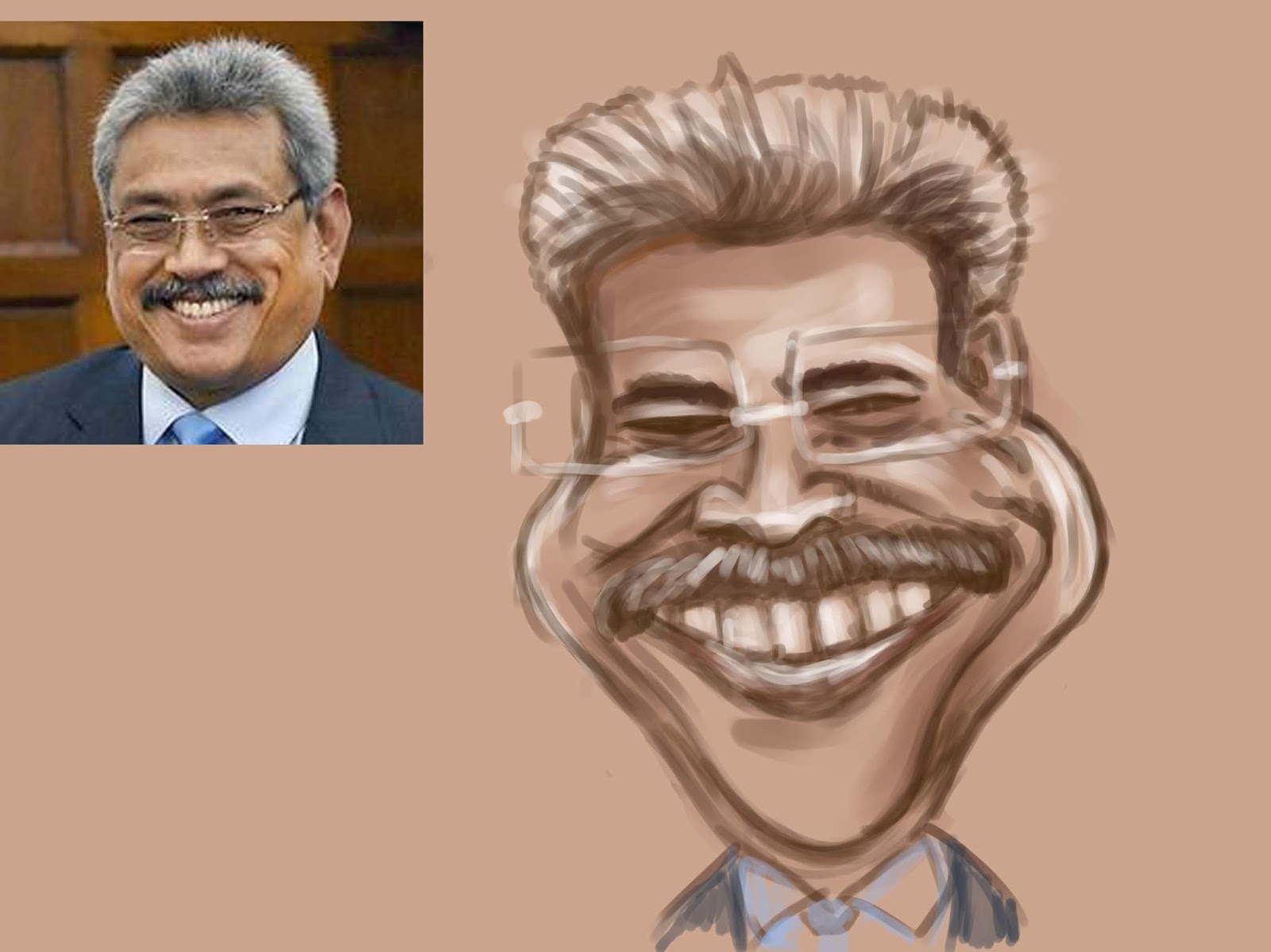 caricature 016 Gotabaya Rajapaksa- Sri Lankan politician