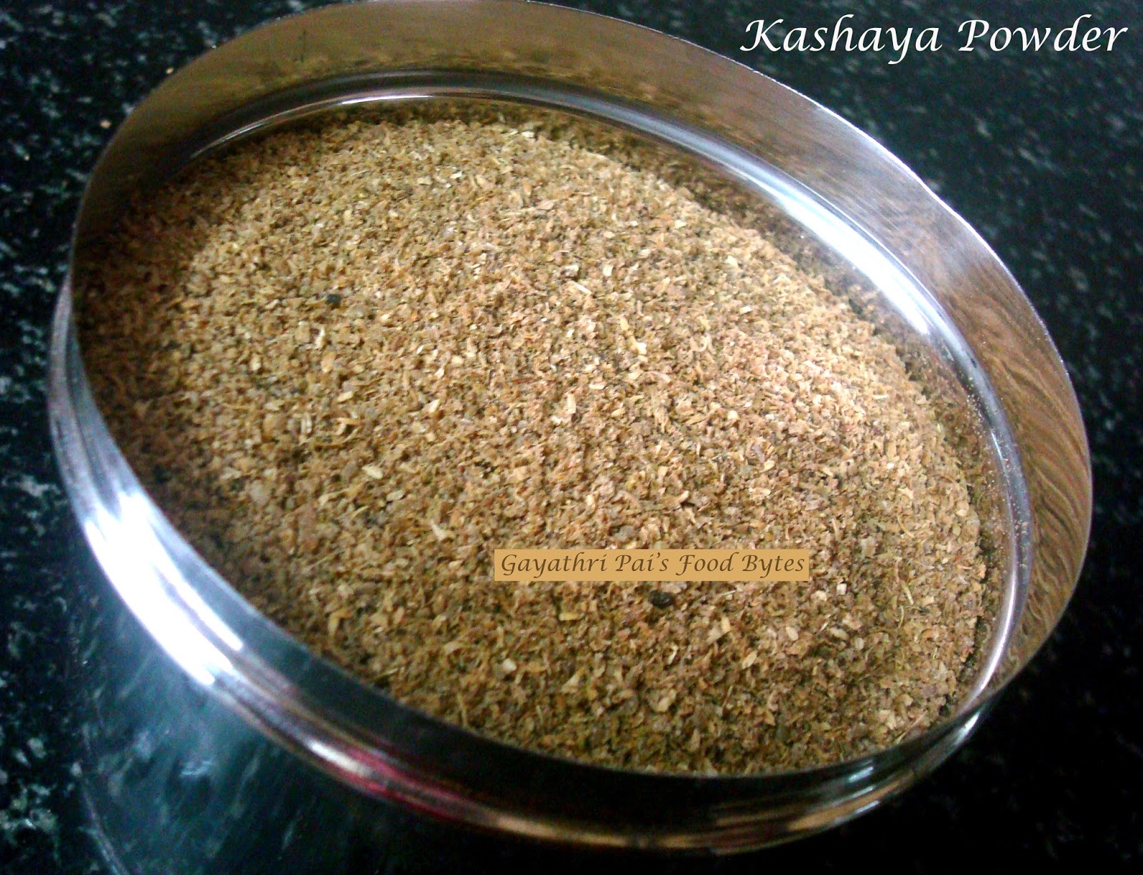 Gayathri Pai's Food Bytes: Kashaya Powder - 2.