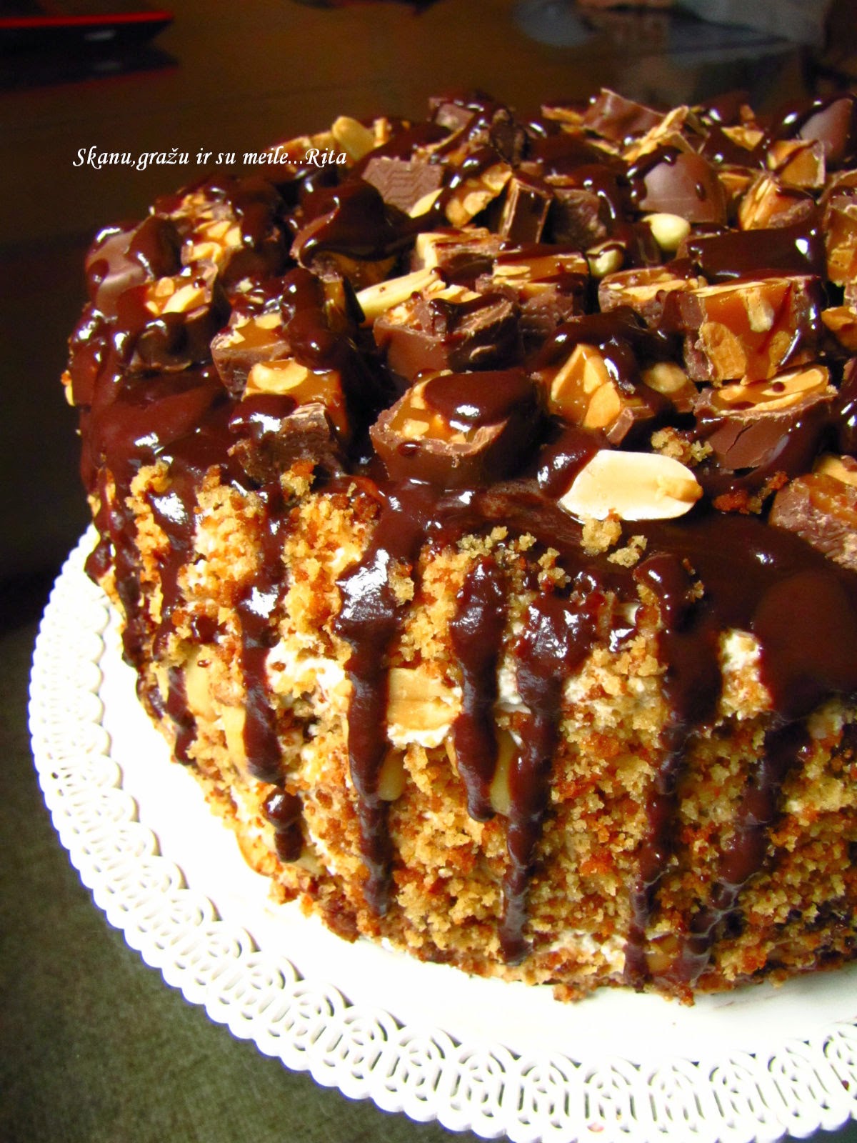 Skanu , gražu ir su meile...Rita: Tortas ''Snickers''