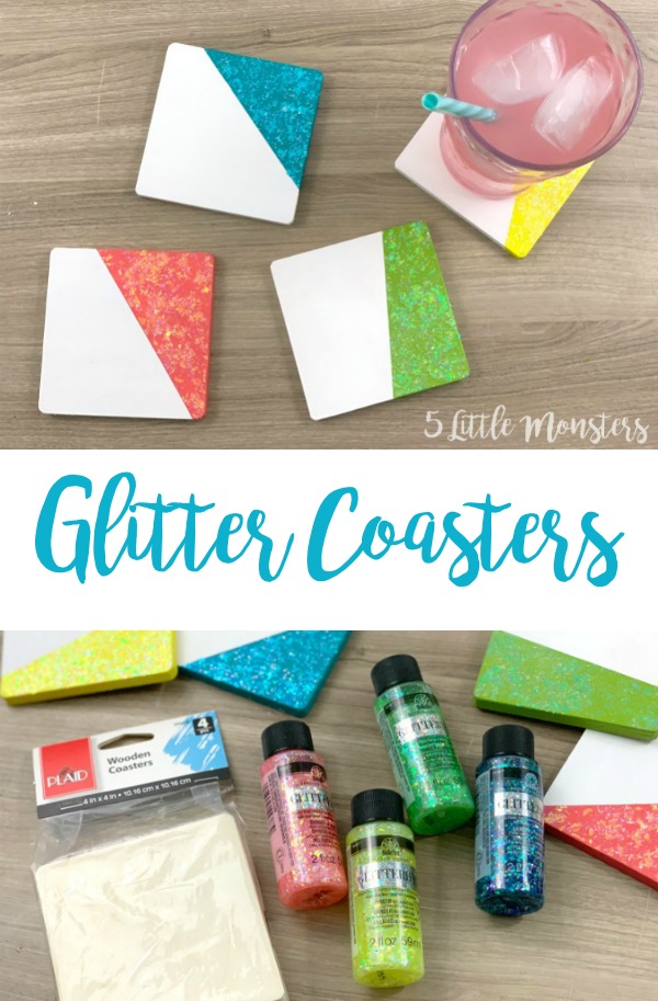 5 Little Monsters: Glitter Coasters