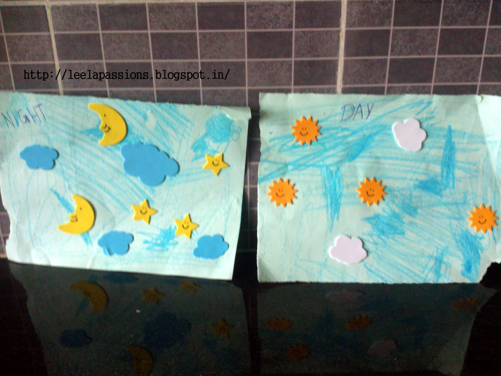 Little Medha Growing Up: Sun and Moon craft