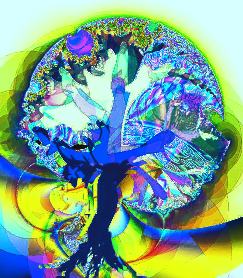 Arq. Myriam Mahiques´art: Psychedelic tree. Árbol psicodélico