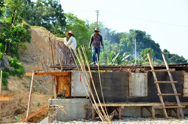 Construction of a new bridge at Dambai, Penampang, Sabah
