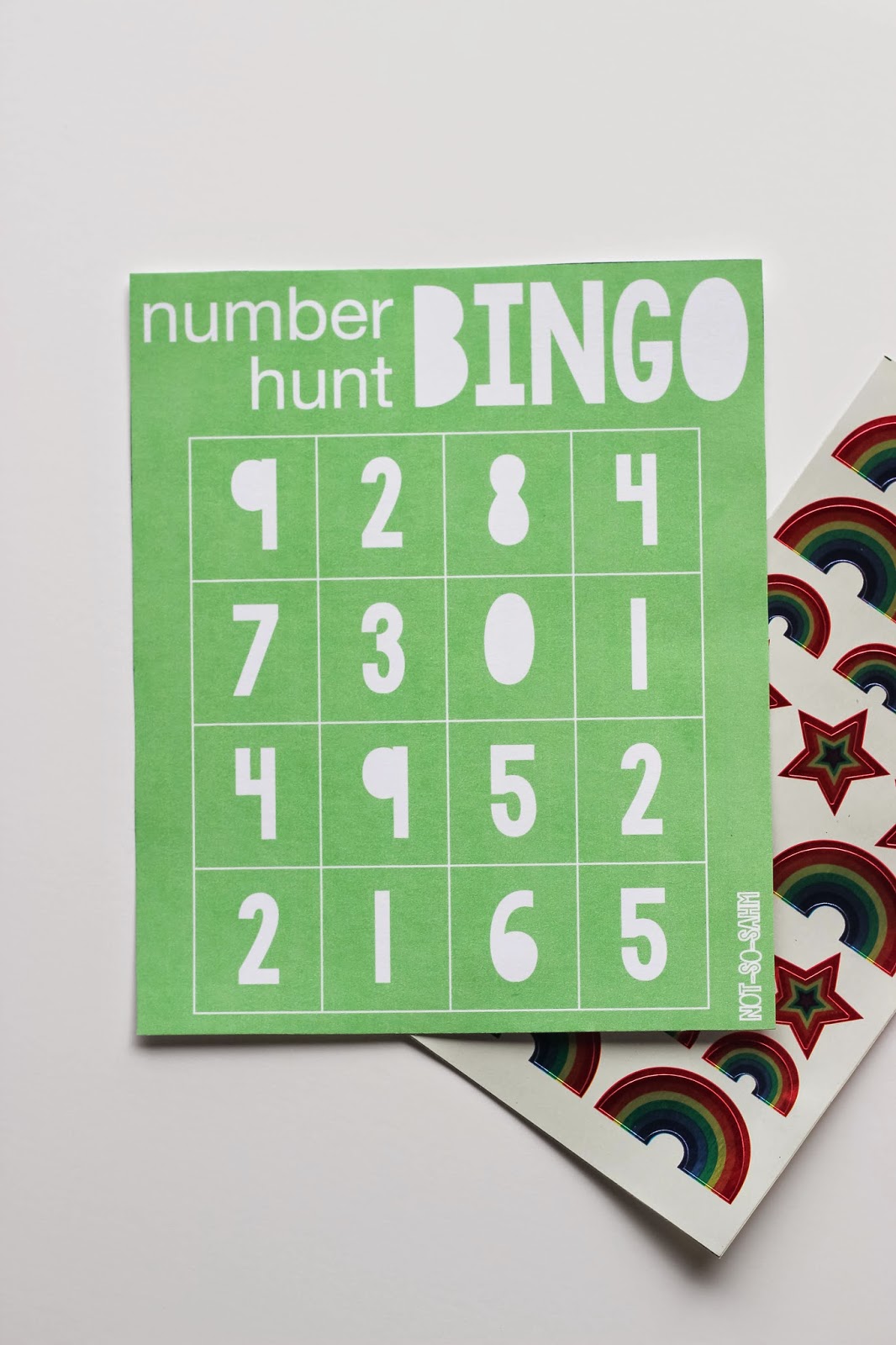 Not-So-SAHM: Miscellaneous Madness: Number Hunt Bingo