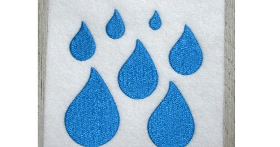 AdelaidesCorner: Filled stitch raindrop machine embrodery design, mini ...