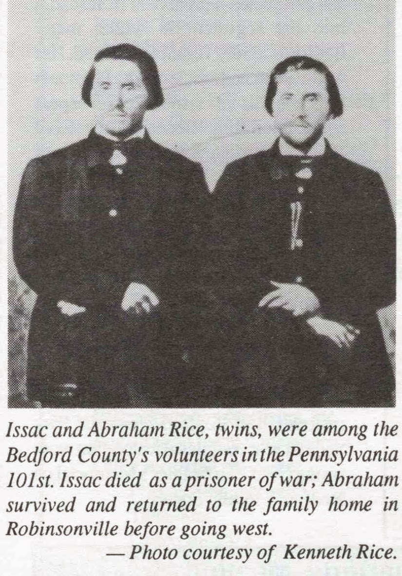 Bedford County Rice and Pennell Family History