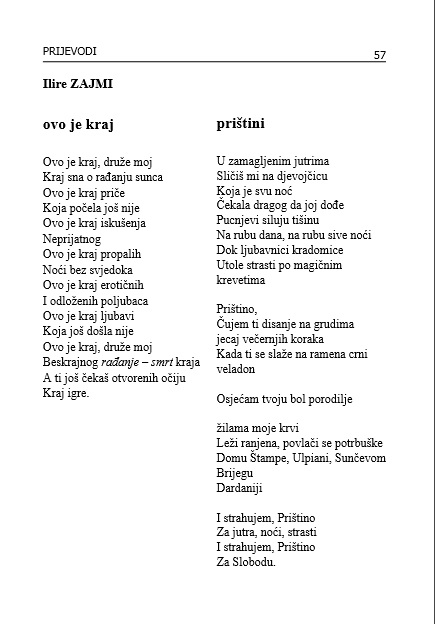 Ilire ZAJMI Author : Poems in croatian language in Osvit literature ...