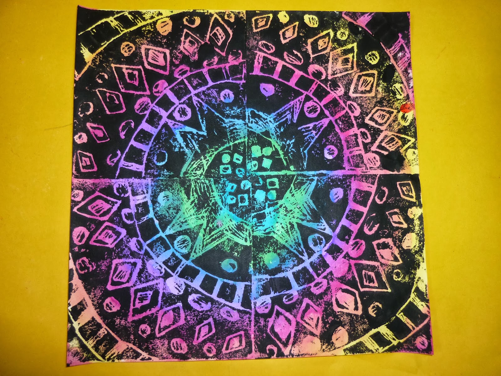 Mrs. Werner's Art Room: 5th Grade Radial Design Printmaking
