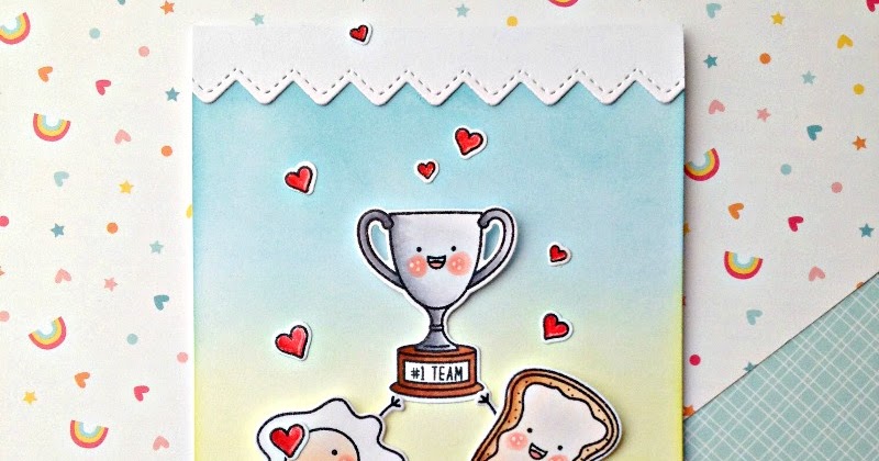 Sunny Studio: Ric Rac Border Dies Love Themed Card with Franci