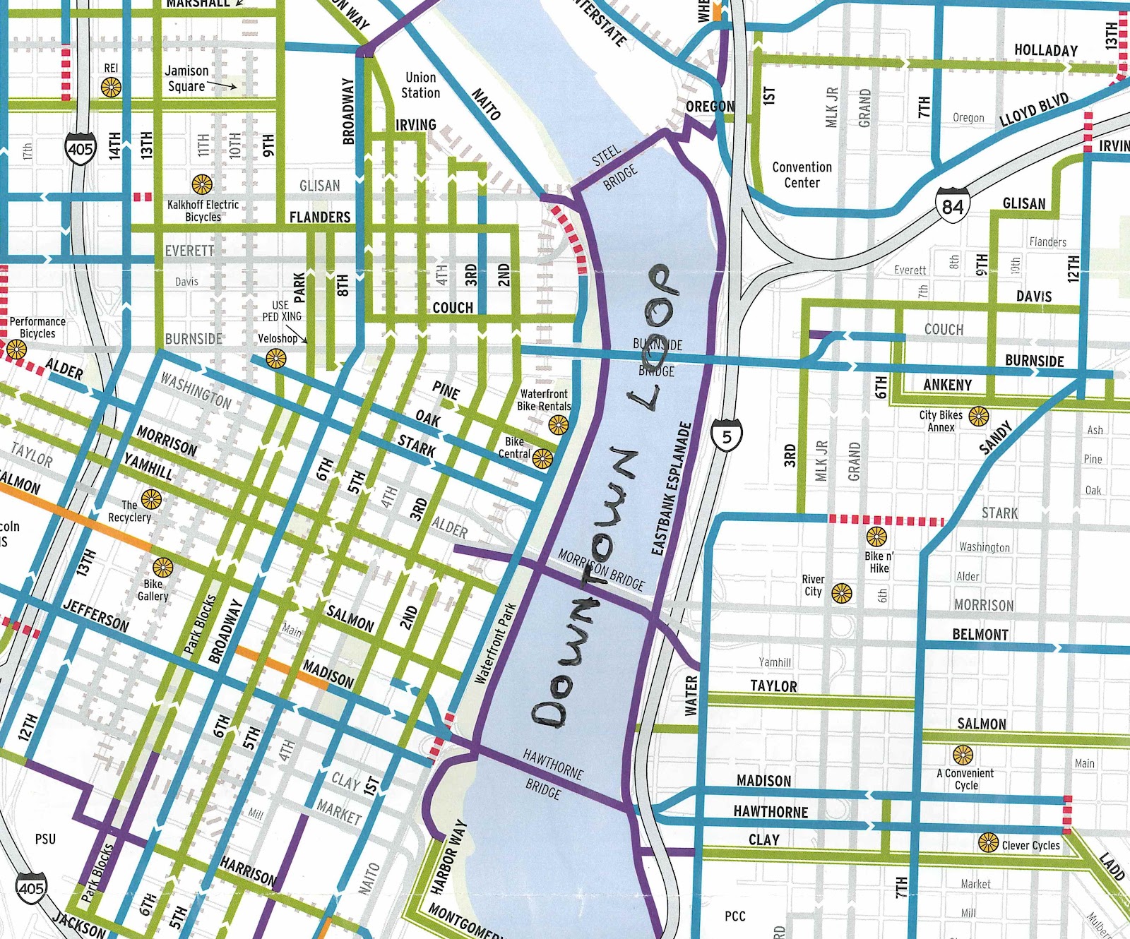 Madison Bike Life: Portland’s Three-Mile Downtown Bike Path Loop