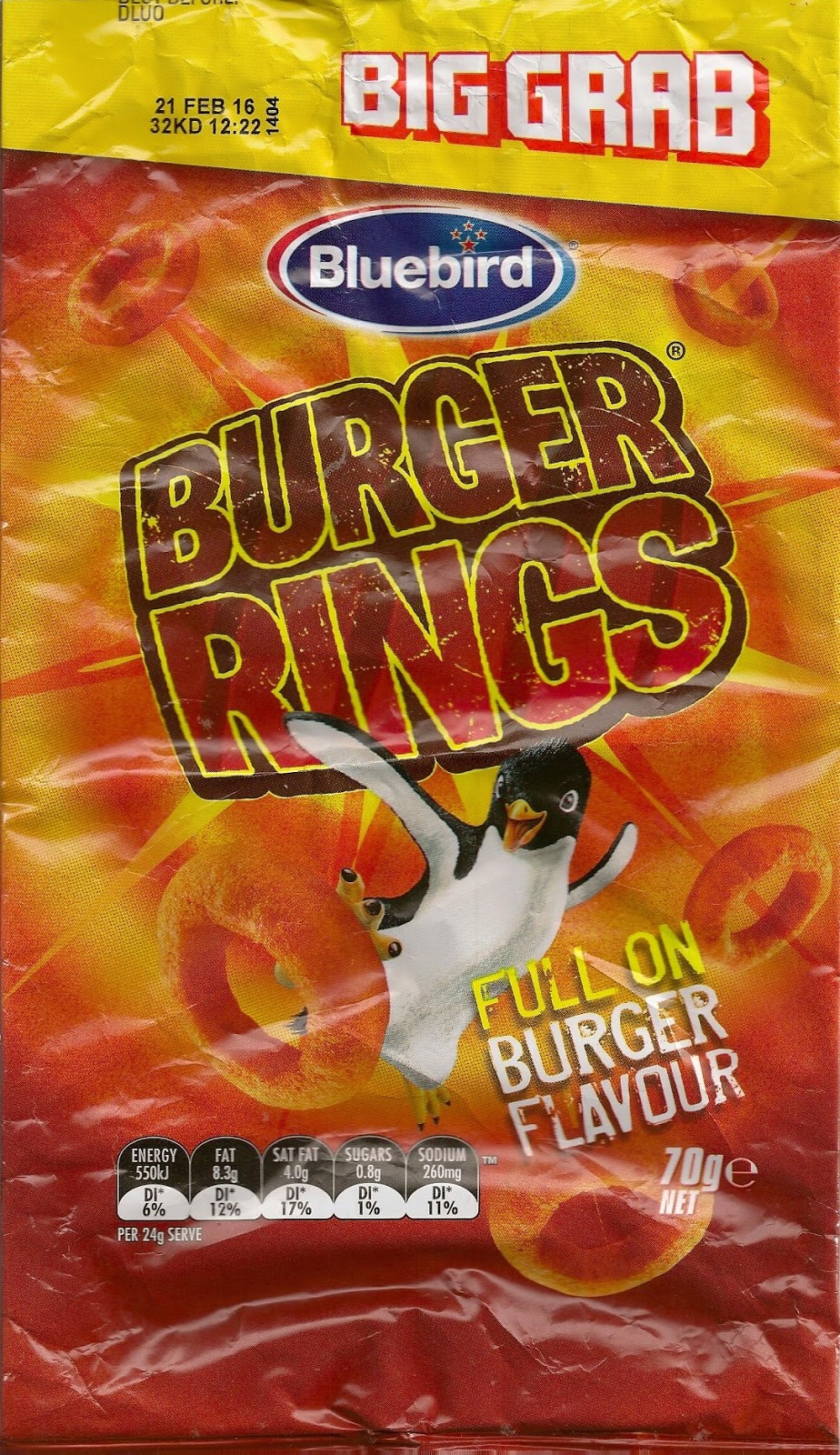 Cheeseburger Crisps & Other Stories: Bluebird Burger Rings Full On ...