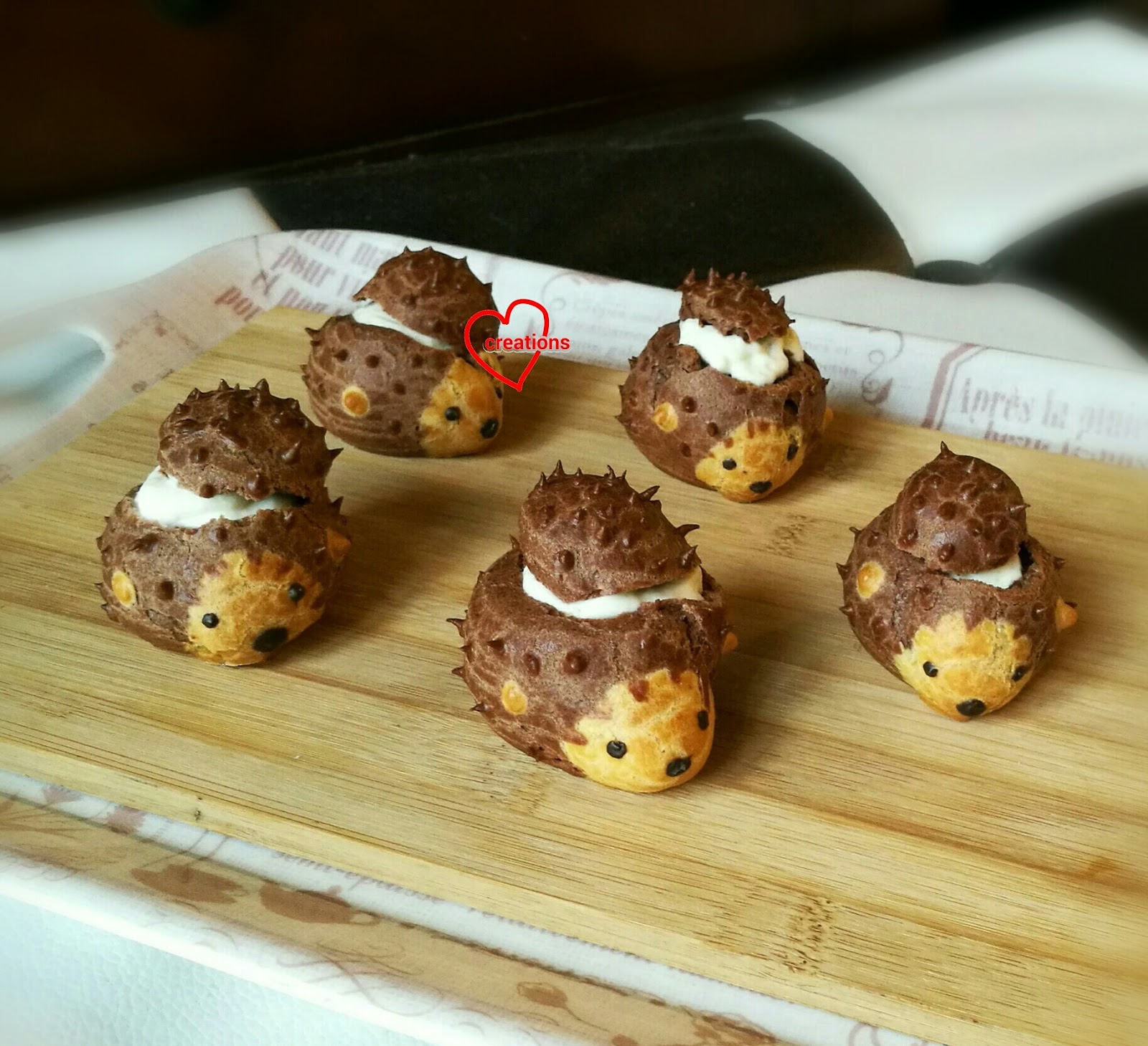 Loving Creations for You: Adorable Hedgehog Cream Puffs Class