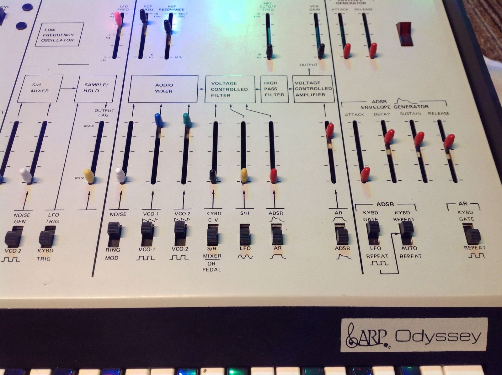 MATRIXSYNTH: White Arp Odyssey MK1 with Manual & Patch Sheets