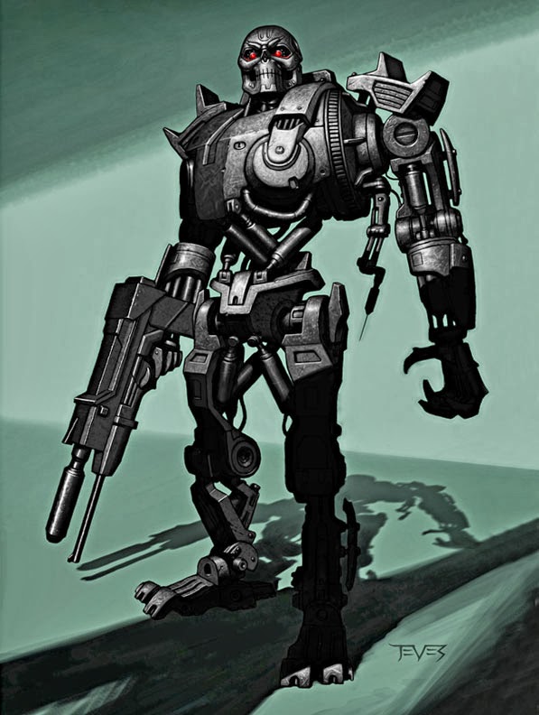 Monstrous Unused TERMINATOR SALVATION Robot Concept Art by Miles Teves ...