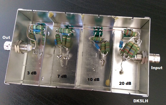 PA1B's QRPp Blog: 40 dB attenuator built by DK5LH