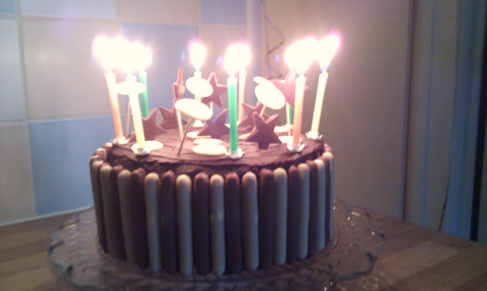 Here's One I Made Earlier ...: Theo's Moons and Stars Birthday Cake