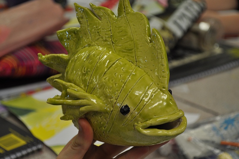 I teach art: Clay Fish