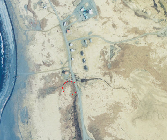 Middleton Island, Gulf of Alaska: Location and remains of the former ...