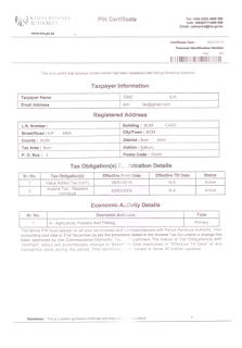ETR MACHINES : Registration of an Etr Machines.Dejavu Technologies ...