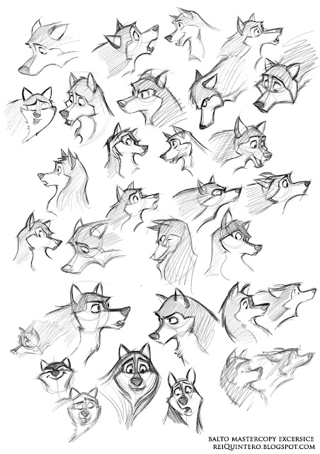 Reinaldo Quintero's Art: Balto Model Sheet master copy.