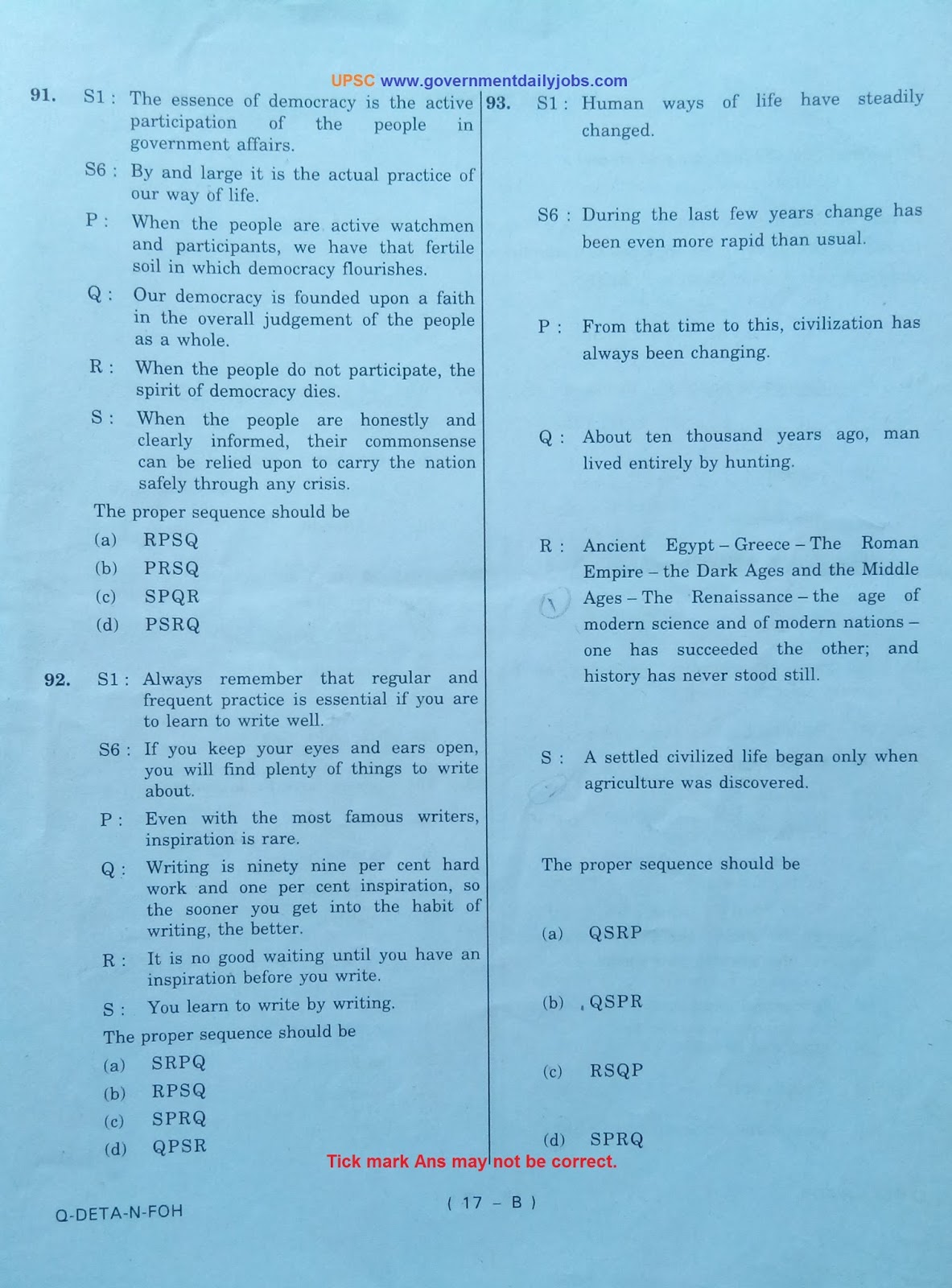 UPSC ENGLISH PAPER