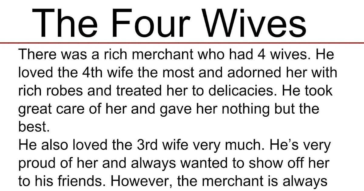 Mesmerizing Words: The 4 Wives : An Inspirational Story
