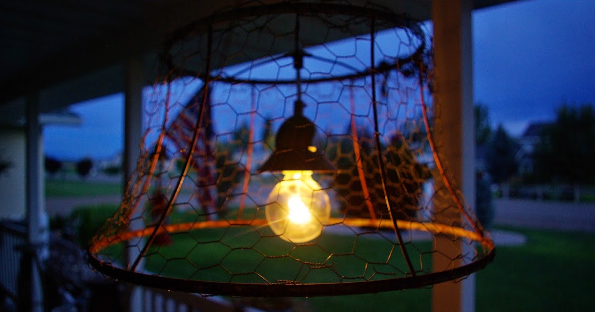 Reclaimed Rustics: Chicken Wire Light Fixture