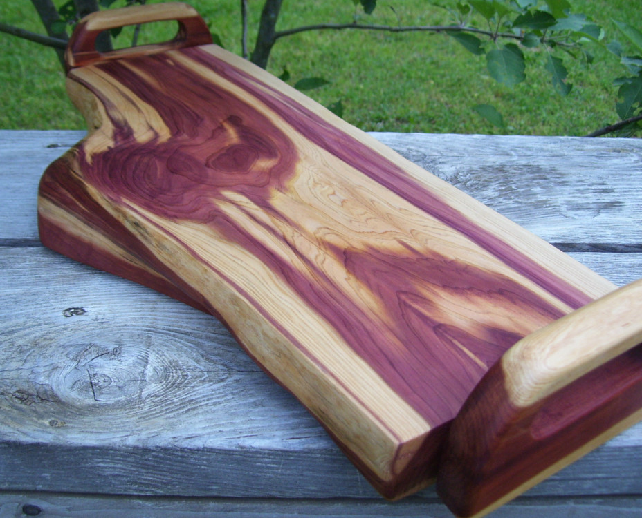 ByDan Woodworks: Large Natural Edge Red Cedar Reversible Chef's Board ...