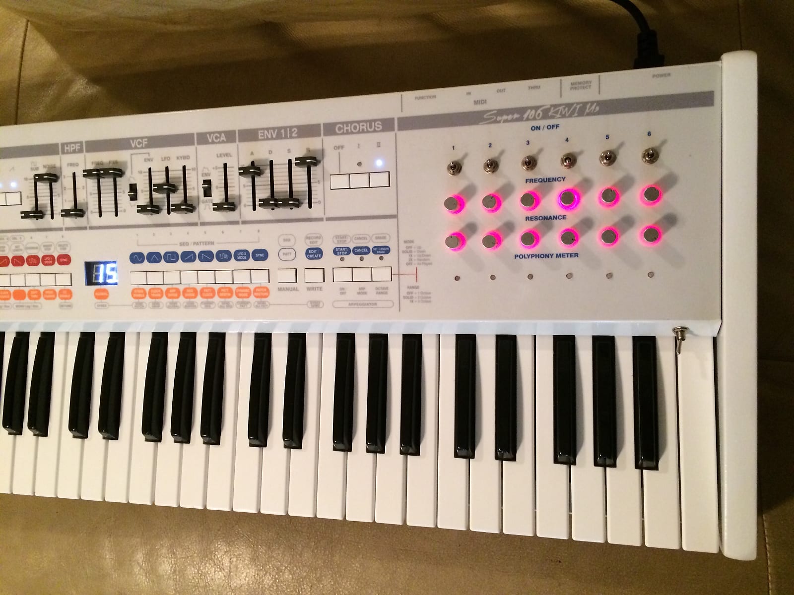 MATRIXSYNTH: Custom White Kiwi Super 106 - Roland Juno 106