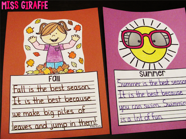 Miss Giraffe's Class: Writing Crafts that are NO PREP... seriously!