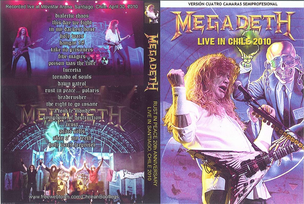 DVD Concert TH Power By Deer 5001: MEGADETH - - Live in chile 2010 ...