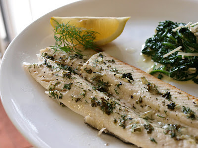 Cook~Love~Craft: Broiled Herb Rainbow Trout with Creamed Spinach