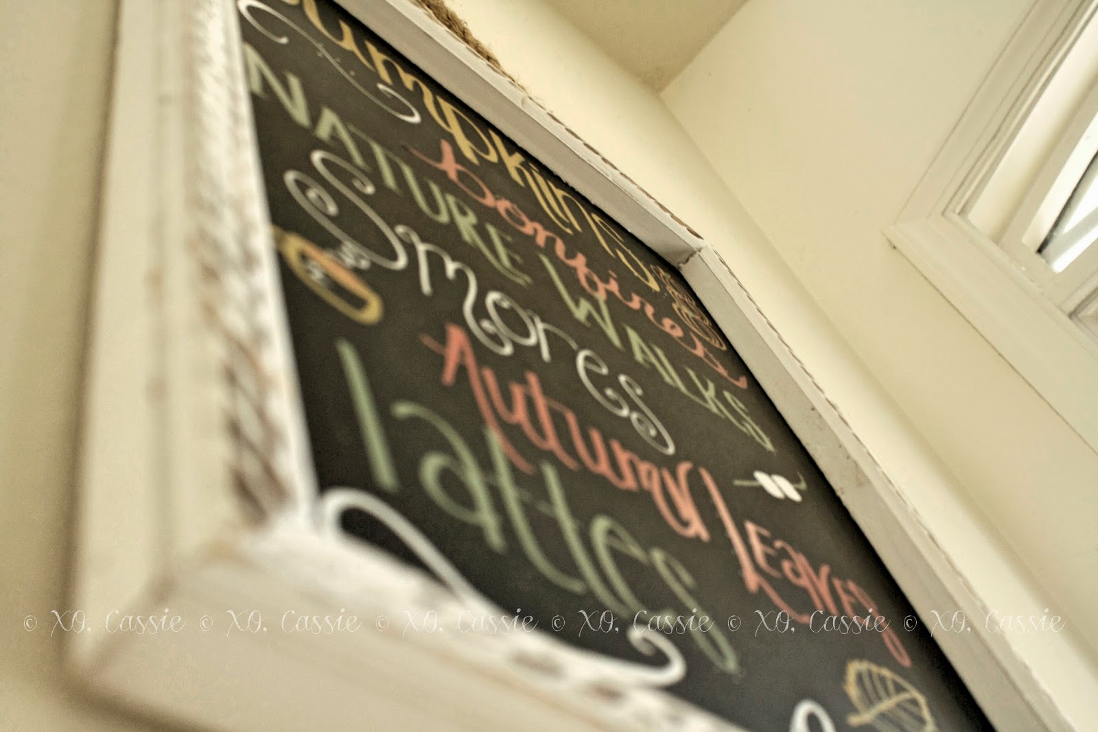XO, Cassie: DIY: Fall Chalkboard Decor
