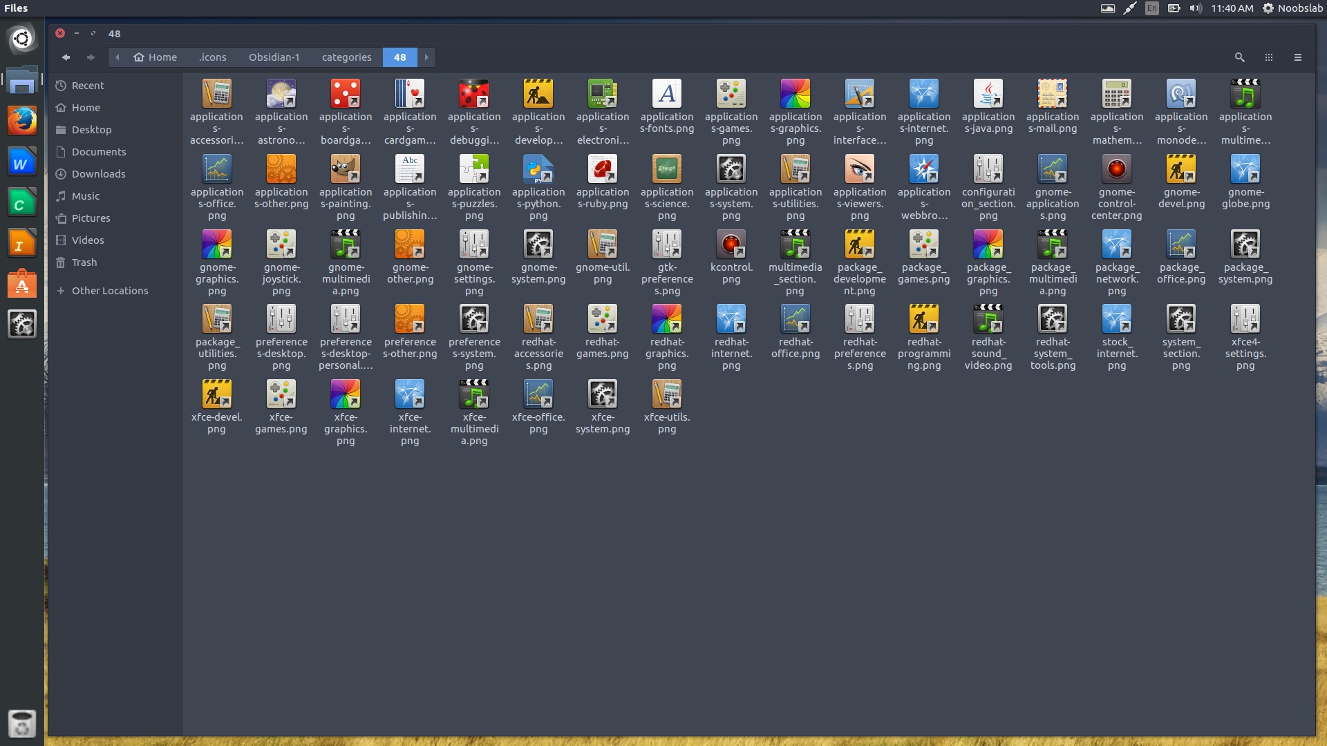 Obsidian Icon Theme Based On Faenza And It Revives Desktop - NoobsLab ...