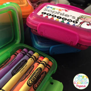Creative Classroom Paperie: Dollar Tree Crayon boxes with a cute label ...