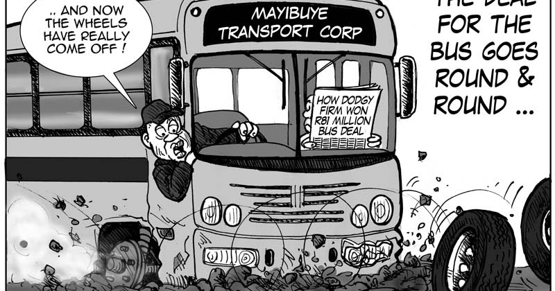 Cartoons by Miles: Bus stopped