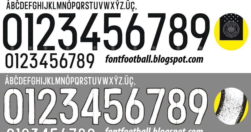 FONT FOOTBALL: Font Vector Germany Euro 2016 kit