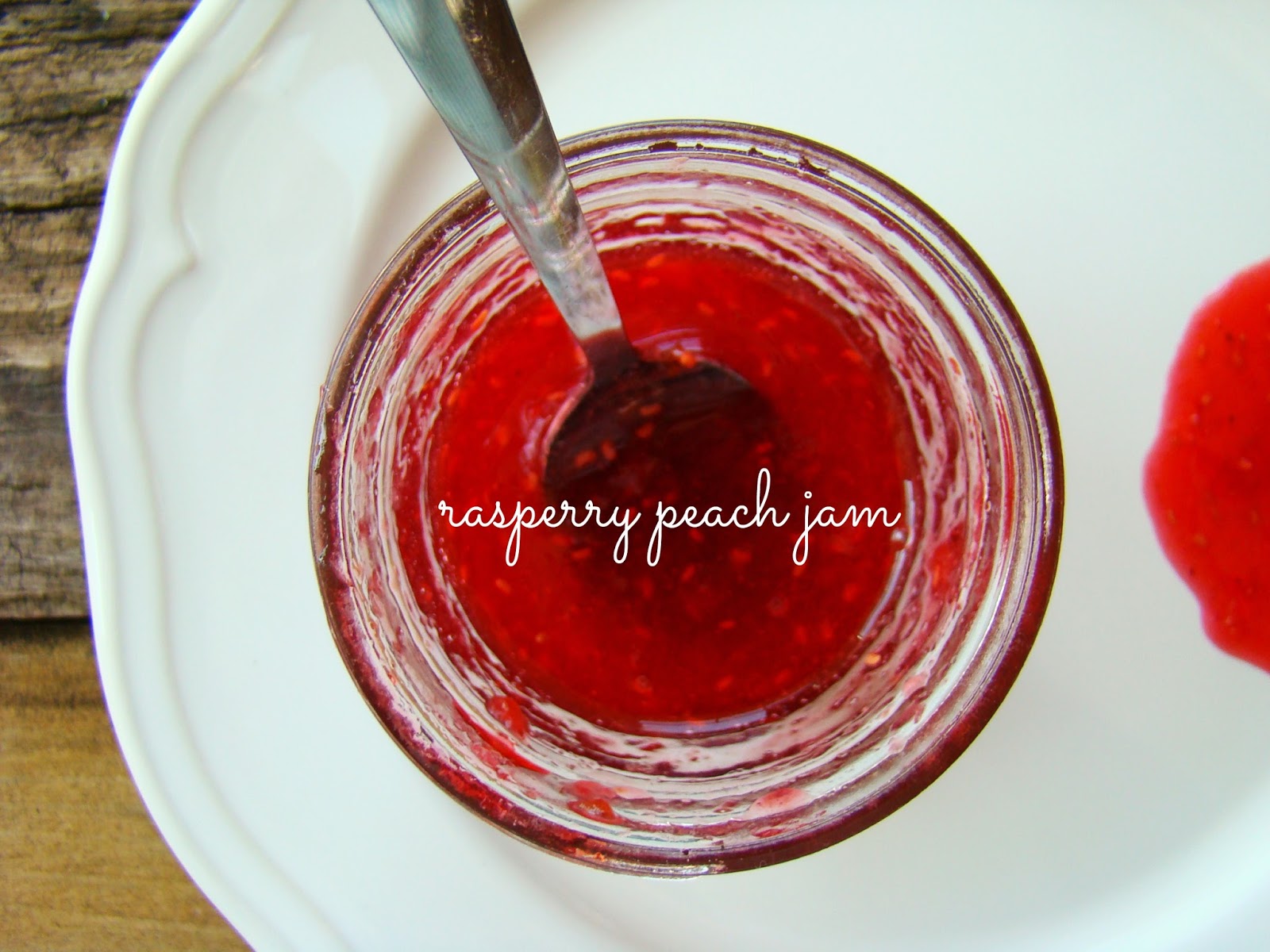 Raspberry peach jam